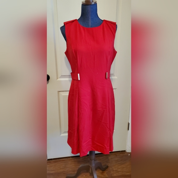 Calvin Klein | Dresses | Lady In Red Calvin Klein Pencil Dress | Poshmark